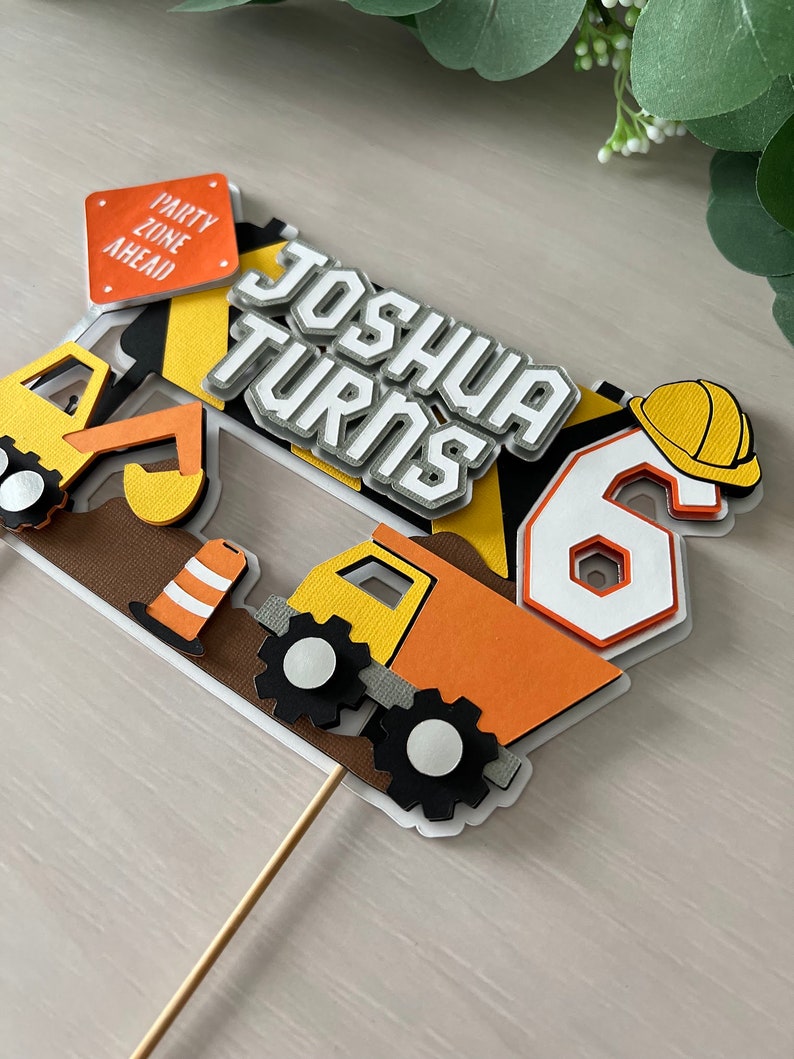 Construction Cake Topper, Dump Truck Cake Topper, Construction Truck ...