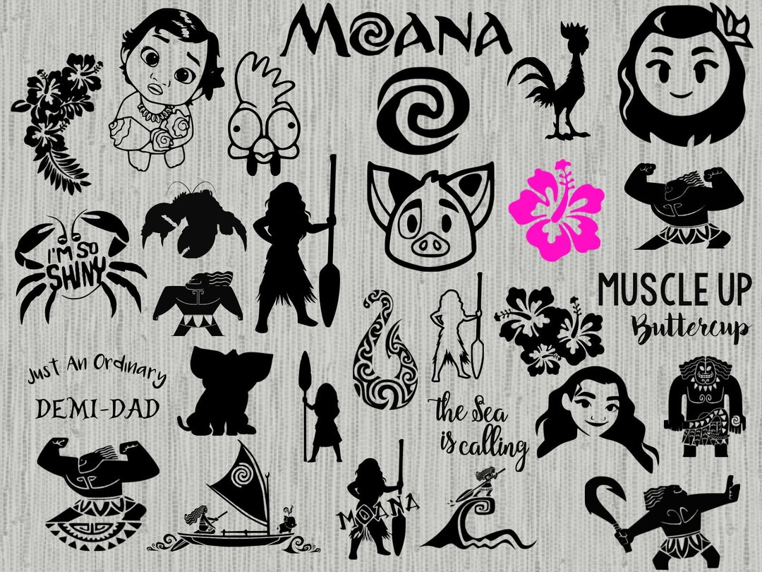 Moana Svg Bundle, Maui Svg , Pua Svg, Moana Clipart, Cut Files for ...
