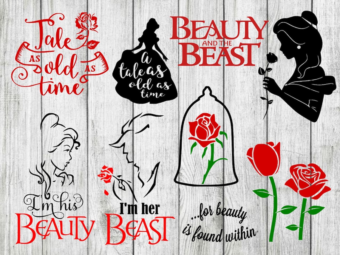 Beauty and the Beast Svg Bundle Belle Svg Beast Svg Im His - Etsy