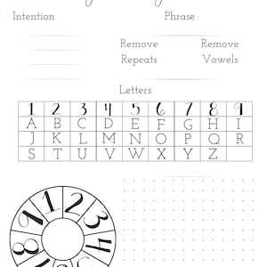 Printable Sigil Magic Worksheet - Etsy