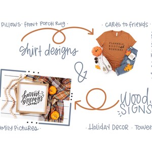 Fall Phrases BUNDLE SVG - Font - Doodles - Thanksgiving - Hand Lettered ...