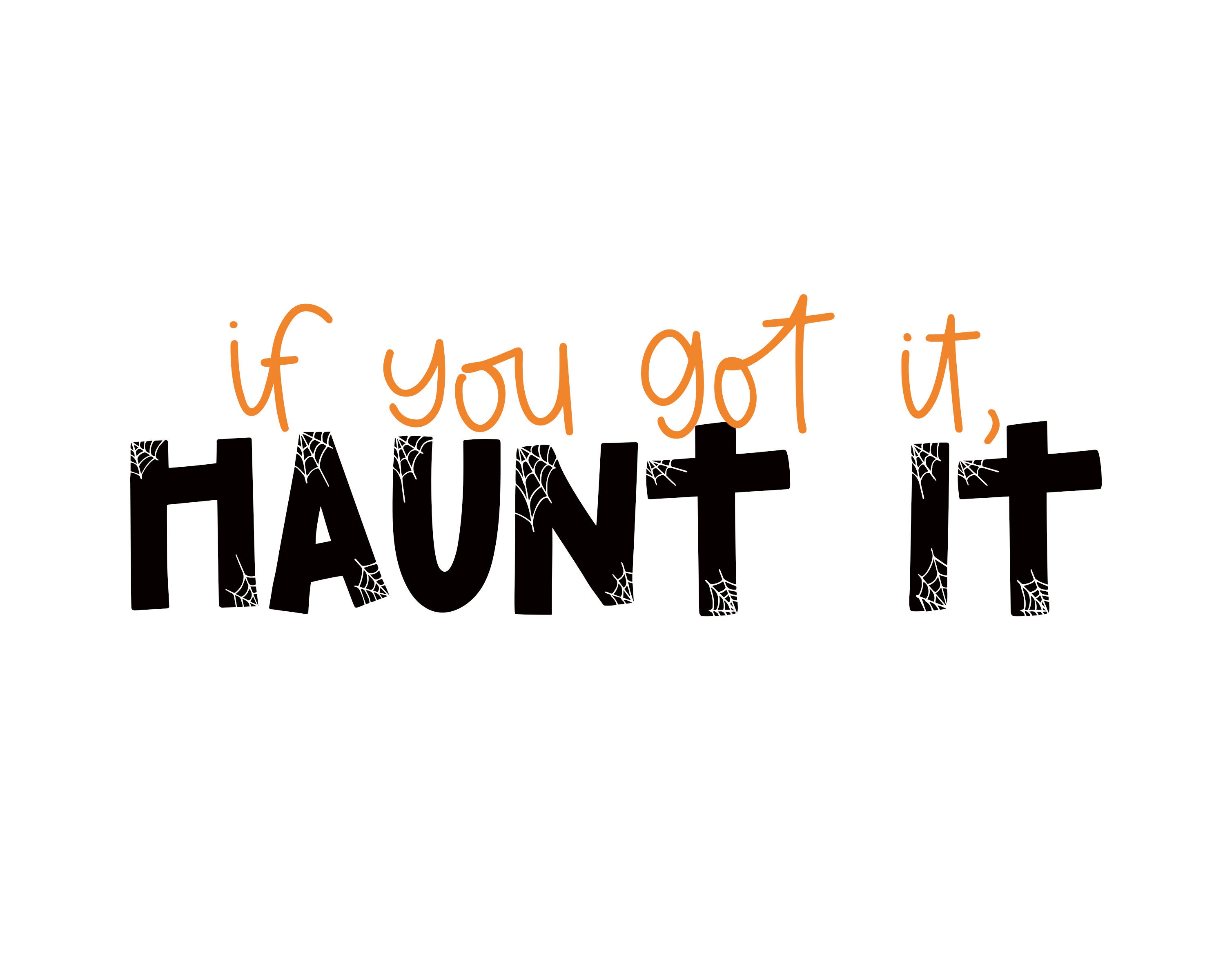 HAUNTED - a Cute Halloween Font - Hand Lettered - Doodle Extras - Craft ...