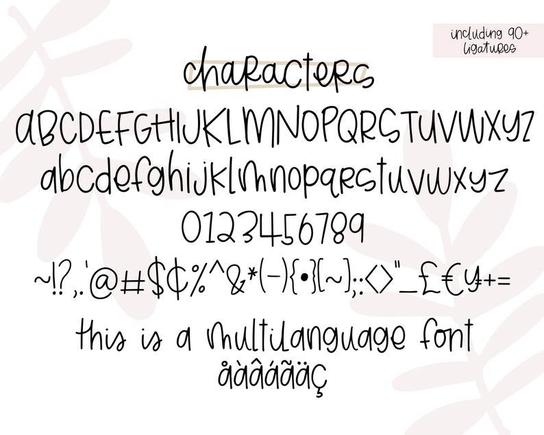 Hand Lettered Font Fonts for Cricut Fonts for Crafters - Etsy