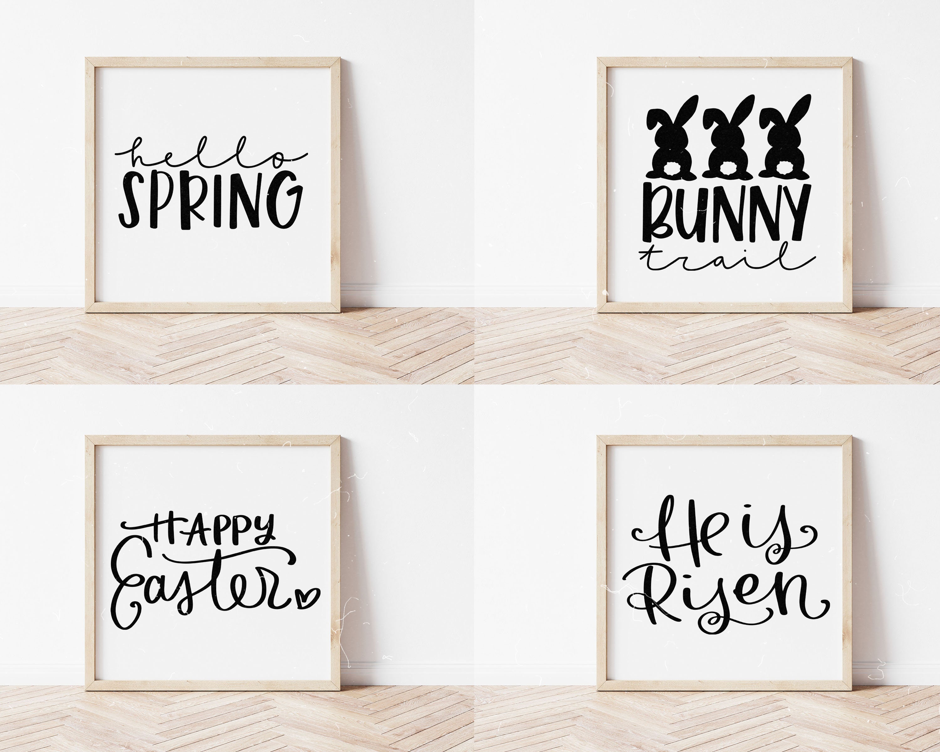 Easter Doodle Font SVG Bundle Crafting Font Happy Easter Bunny Flower ...