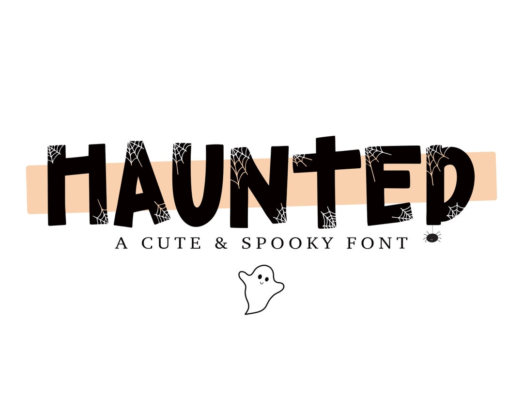 HAUNTED - a Cute Halloween Font - Hand Lettered - Doodle Extras - Craft ...