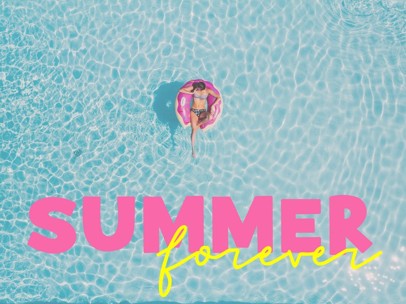 Pool Party Hand Lettered Font Outline Font Solid Font - Etsy