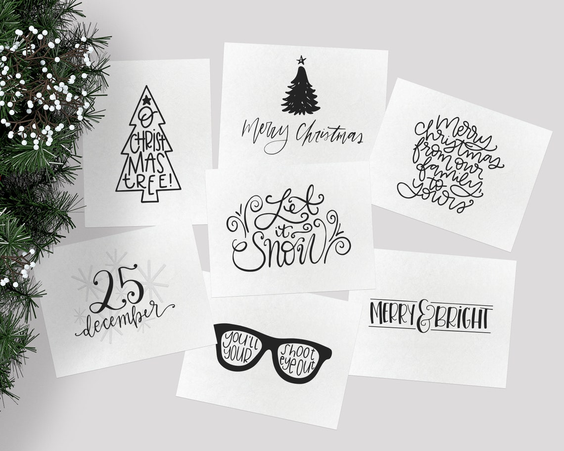 Christmas Symbol Font - Doodle Font - 80 Hand Drawn Designs - Hand ...