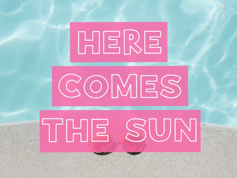 Pool Party Hand Lettered Font Outline Font Solid Font Bold Font Cricut ...