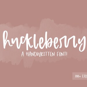Huckleberry Font - OTF TTF - Bouncy Font - Crafting Font - Spring ...
