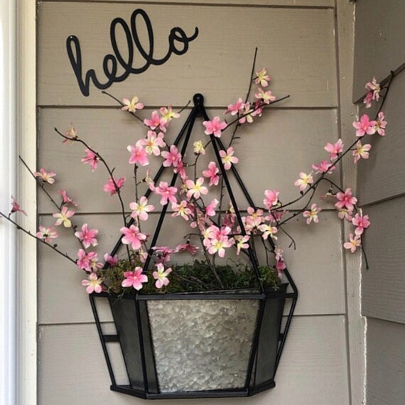 entryway sign Hello metal sign porch sign Home & Living Home Décor etna ...