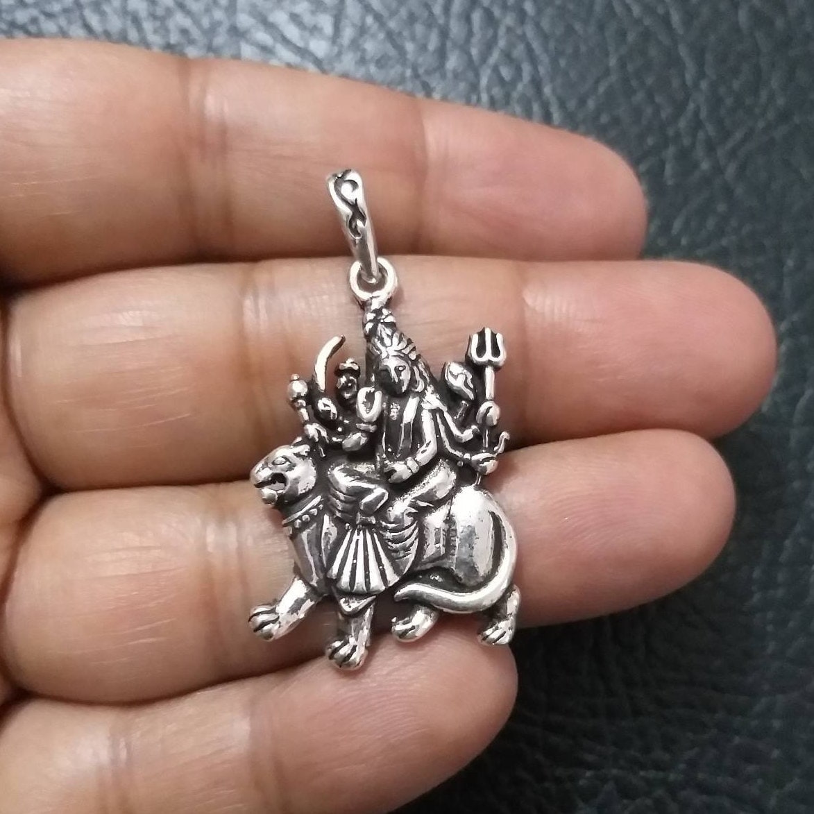 Durga Pendant Sterling Silver Pendant Devine Feminine Kali | Etsy