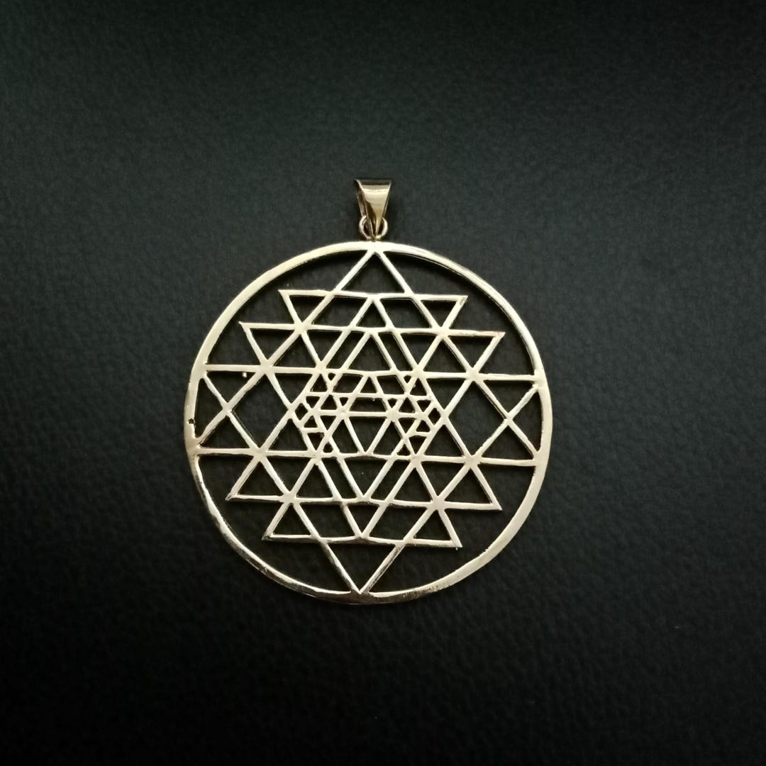 Sri Yantra Pendant, Shri Yantra, Sacred Geometry Pendant, Sree Yantra ...