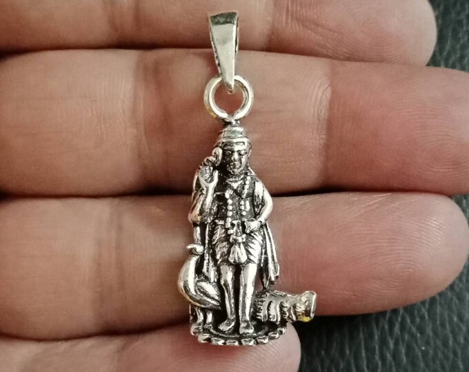 Divine Lord Murugan KARTIKEYA Pendant, Sterling Silver 925, Peacock ...