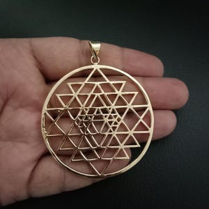 Sri Yantra Pendant, Shri Yantra, Sacred Geometry Pendant, Sree Yantra ...