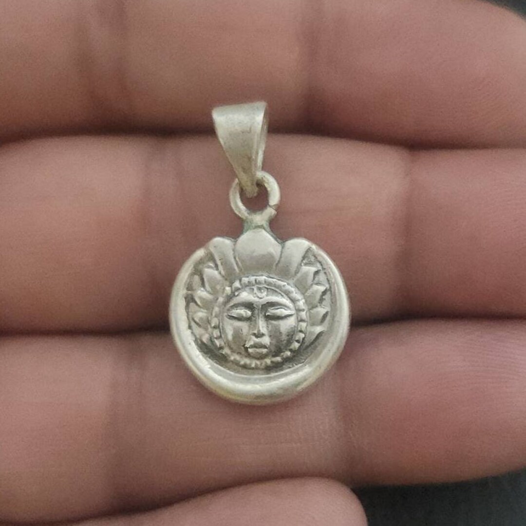 Sun Pendant, Surya, Hindu Gods, Dainty Pendant, Protection Charm ...