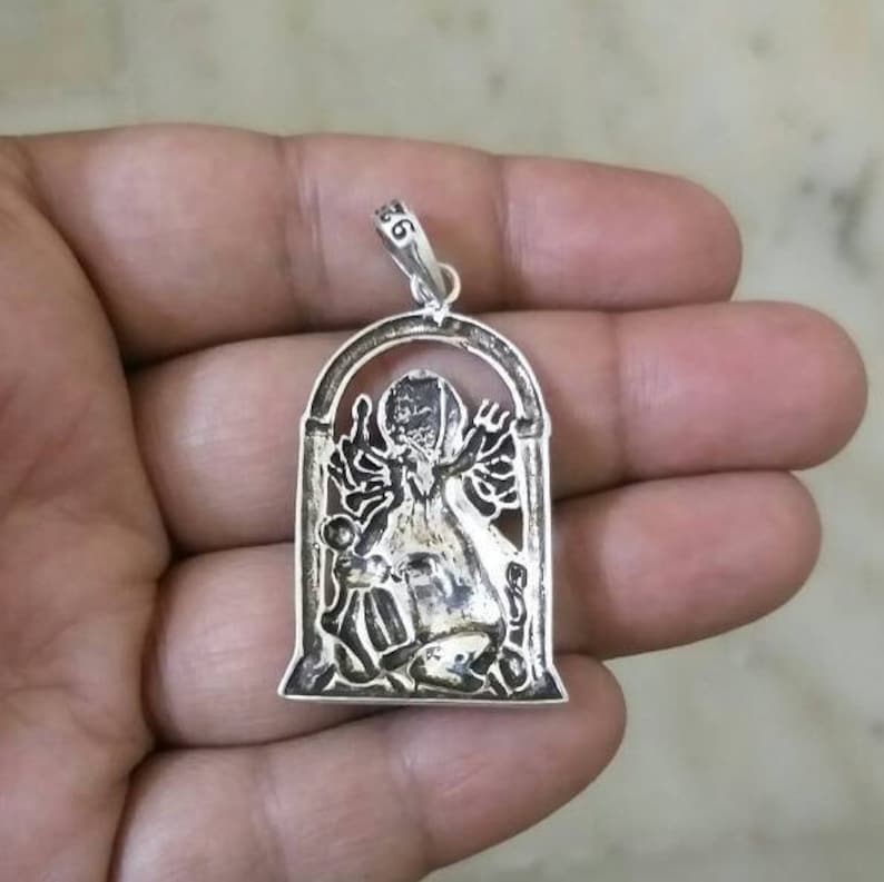 Durga Pendant Kali Pendant 925 Sterling Silver Durga - Etsy Sweden
