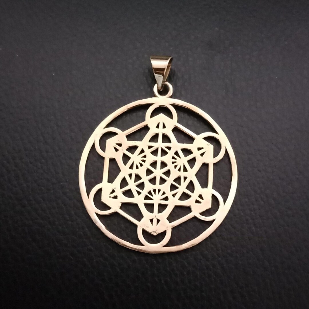 Sacred Geometry Pendant, Yantra, Hindu Symbol, Polished Brass Pendant ...