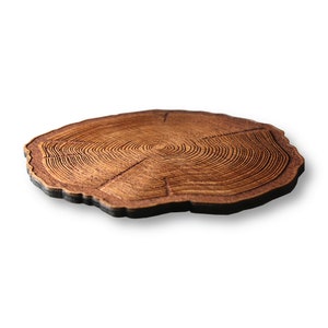 4" Wood Coasters (tree Stump in Mahogany) 4-pack - Etsy