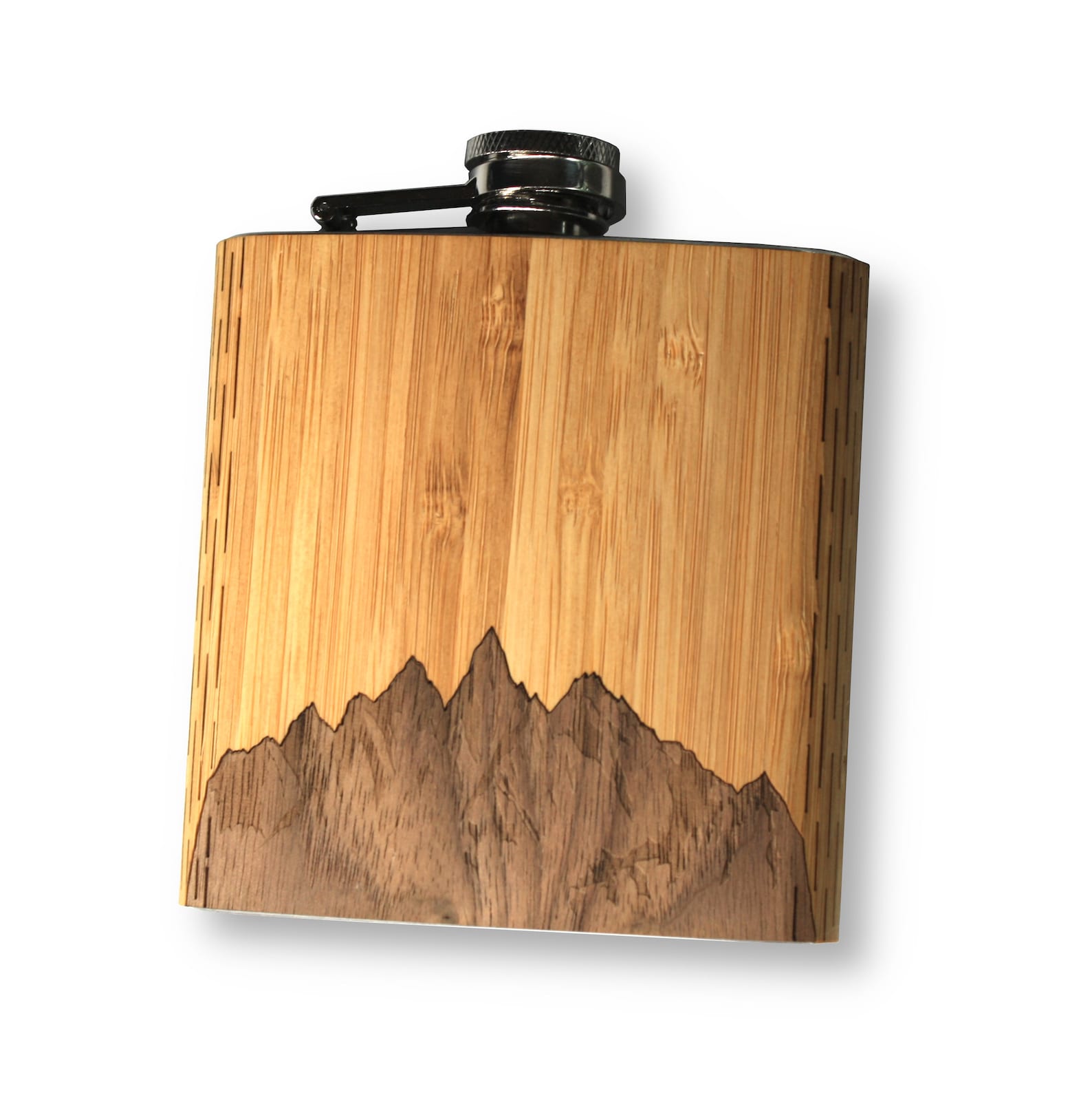 WUDN 6 Oz. Wooden Hip Flask Stainless Steel & Real Wood - Etsy