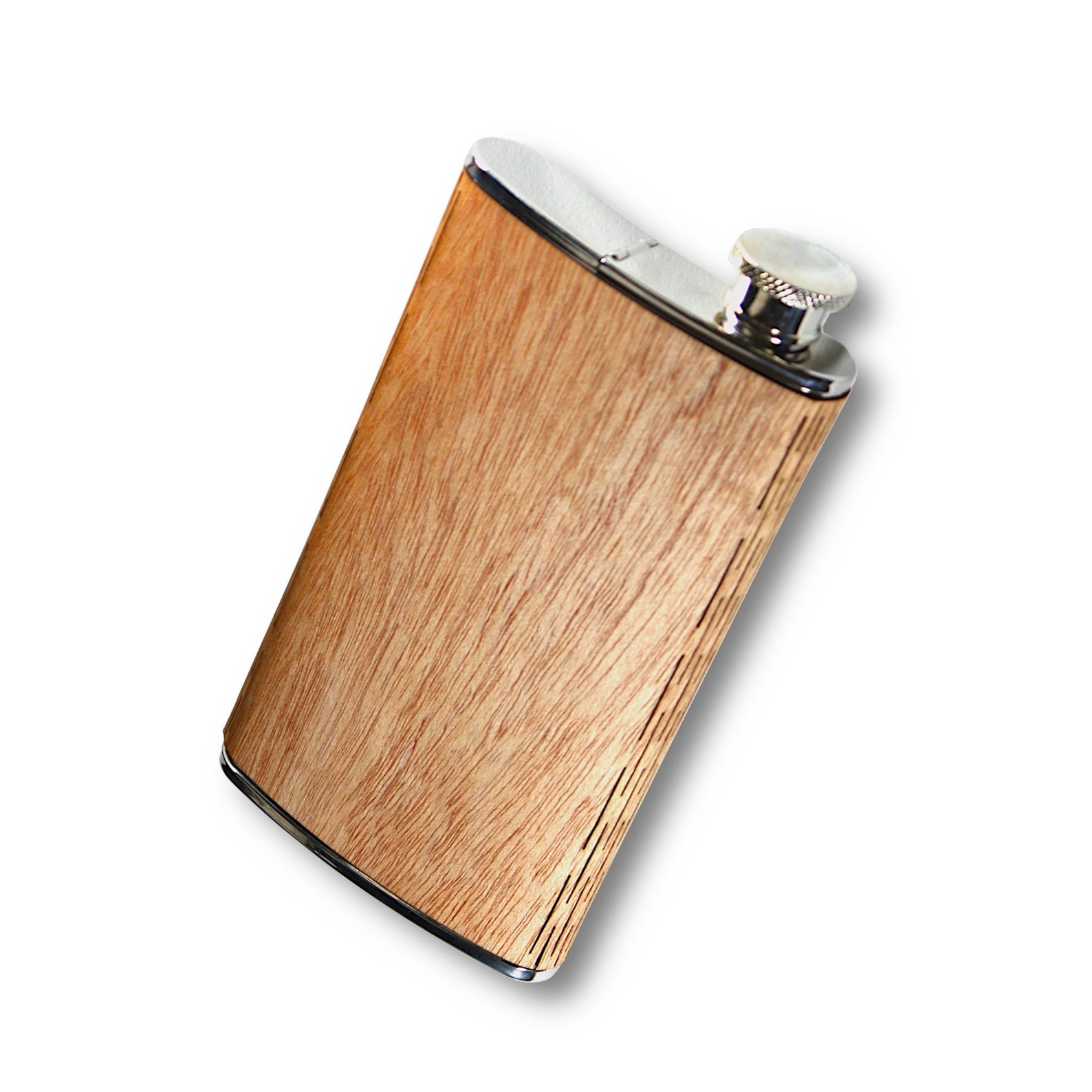WUDN 4 Oz. Wooden Cigar Flask Stainless Steel & Real - Etsy