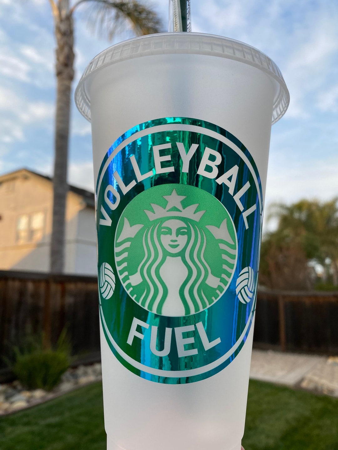 VOLLEYBALL FUEL Starbucks Cold Cup, Personalize Customize Reusable ...