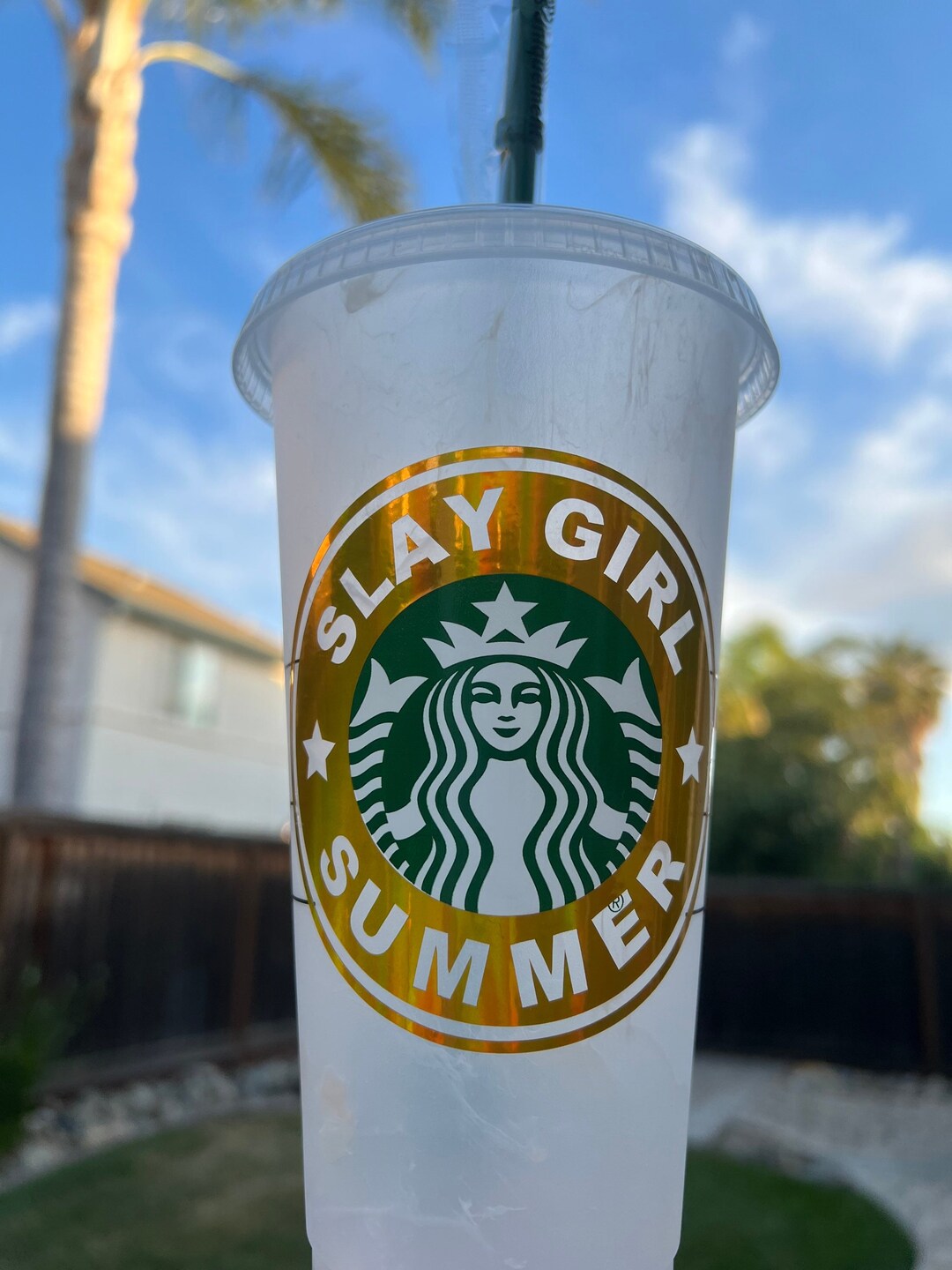 Slay Girl Summer Personalized Starbucks Cold Cup / Personalized Custom ...