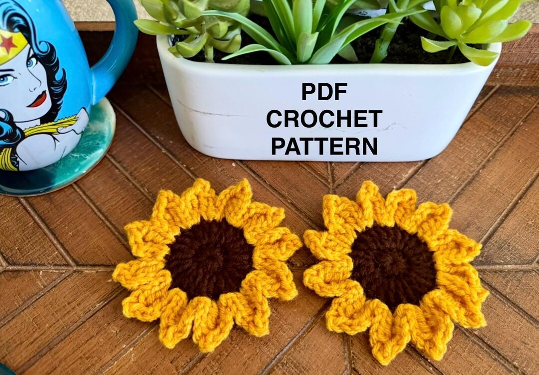 CROCHET PATTERN - Sunflower No Sew Crochet Pattern / No Sew Crochet ...