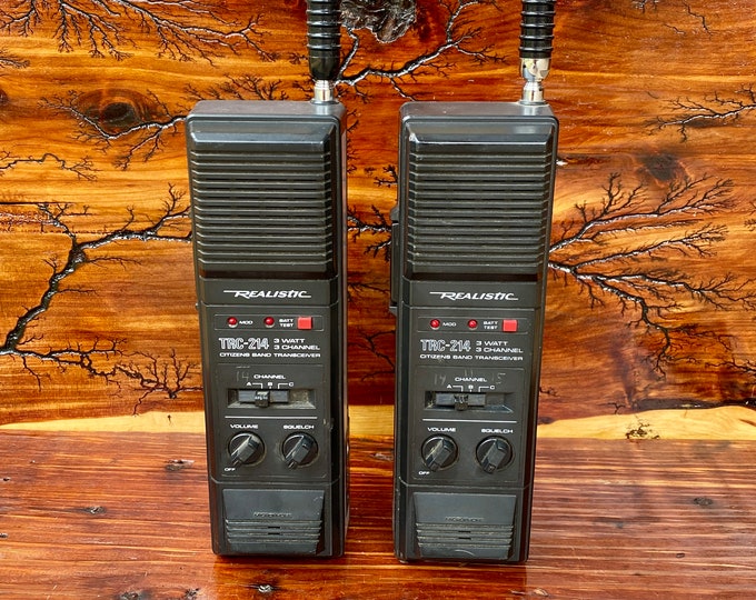 Pair of Authentic 1980s Radio Shack Realistic TRC-214 Walkie Talkies ...