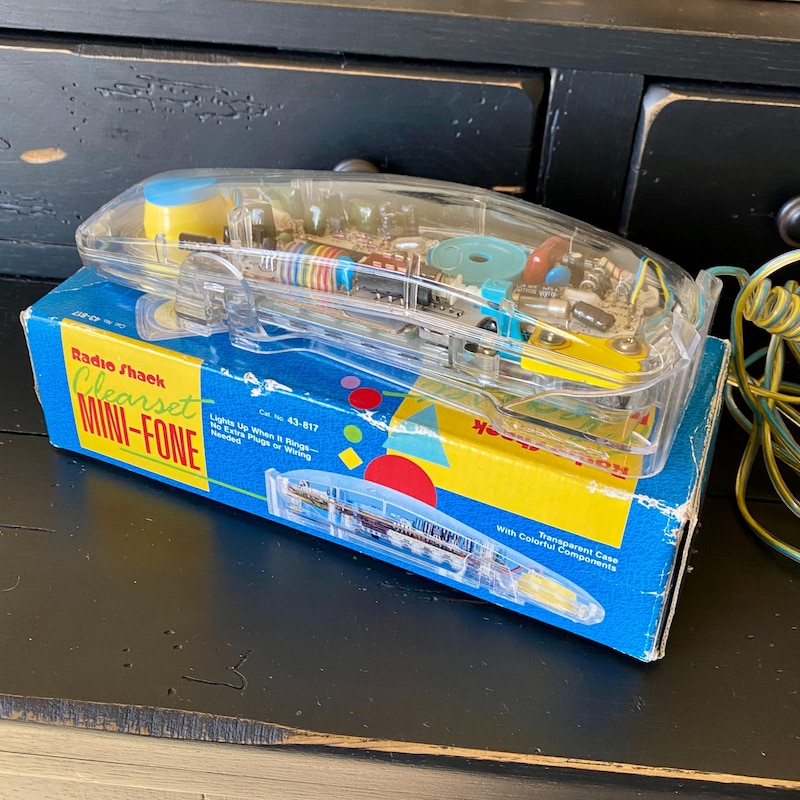90s Clear Telephone - Etsy