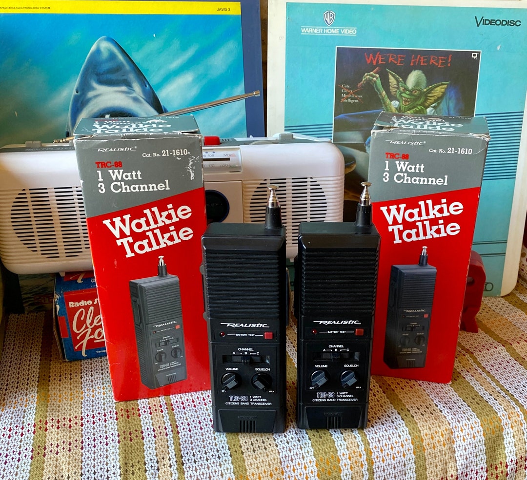 Authentic 1980s Realistic Brand TRC-88 Walkie Talkies by Radio Shack ...