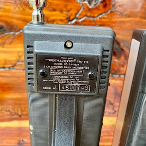 Pair of Authentic 1980s Radio Shack Realistic TRC-214 Walkie Talkies ...
