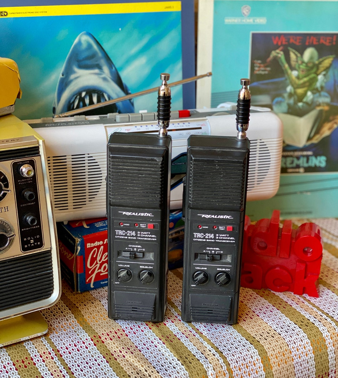 Pair of Authentic 1980s Radio Shack Realistic TRC-214 Walkie Talkies ...