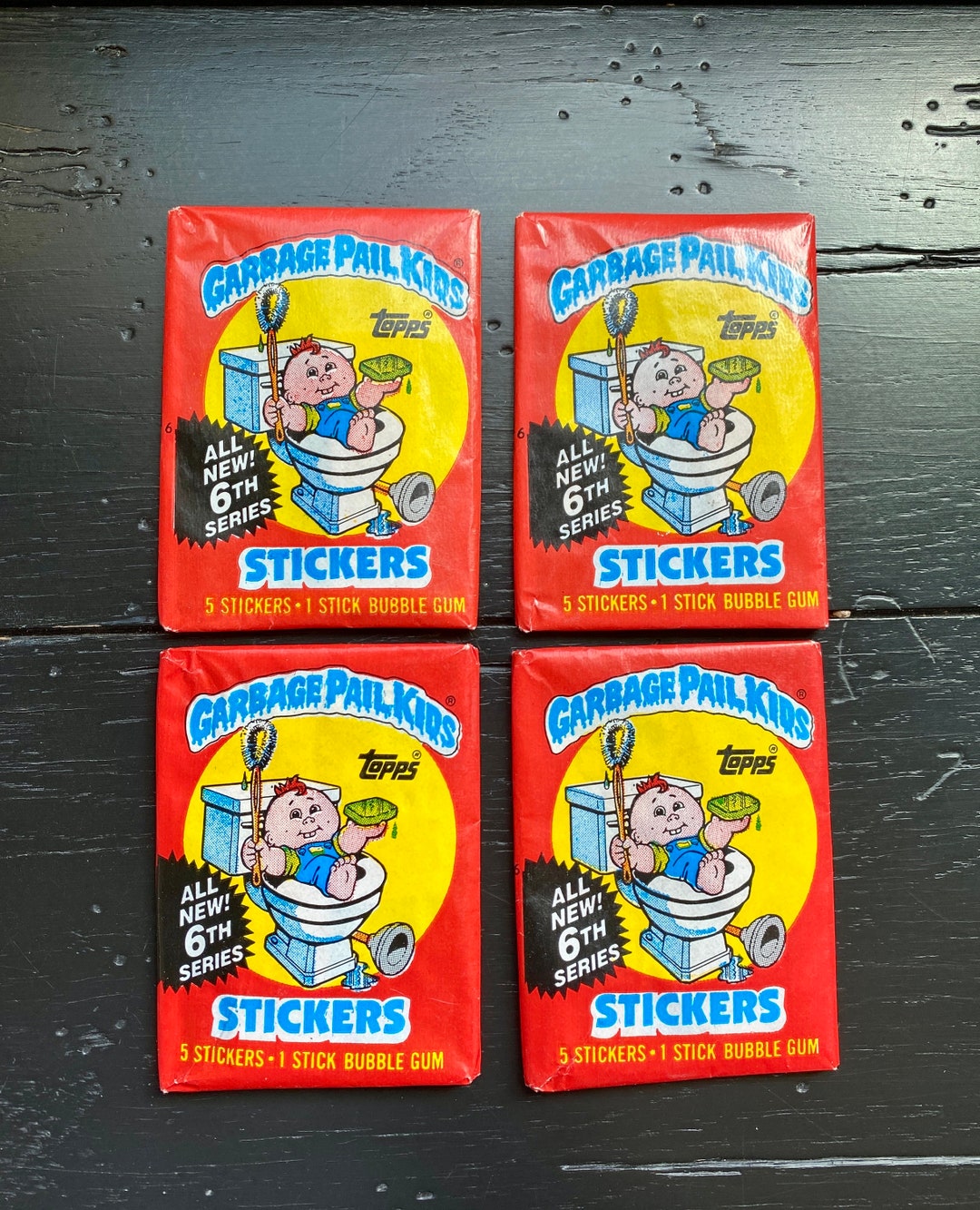 Four Unopened Packs of 1986 Garbage Pail Kids Topps Collector Cards ...