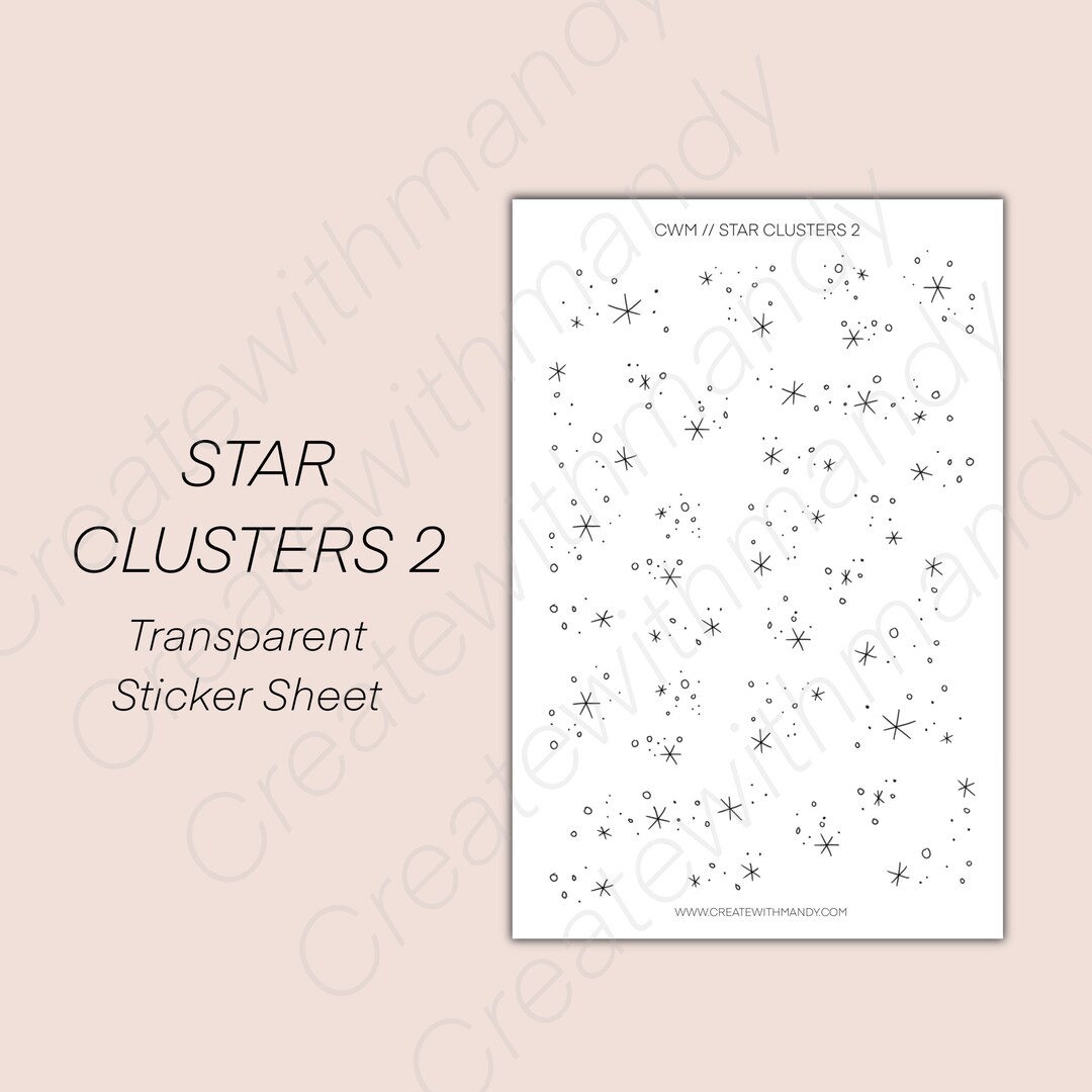 STAR CLUSTERS 2 Stickers // Planner Stickers // Star Stickers ...