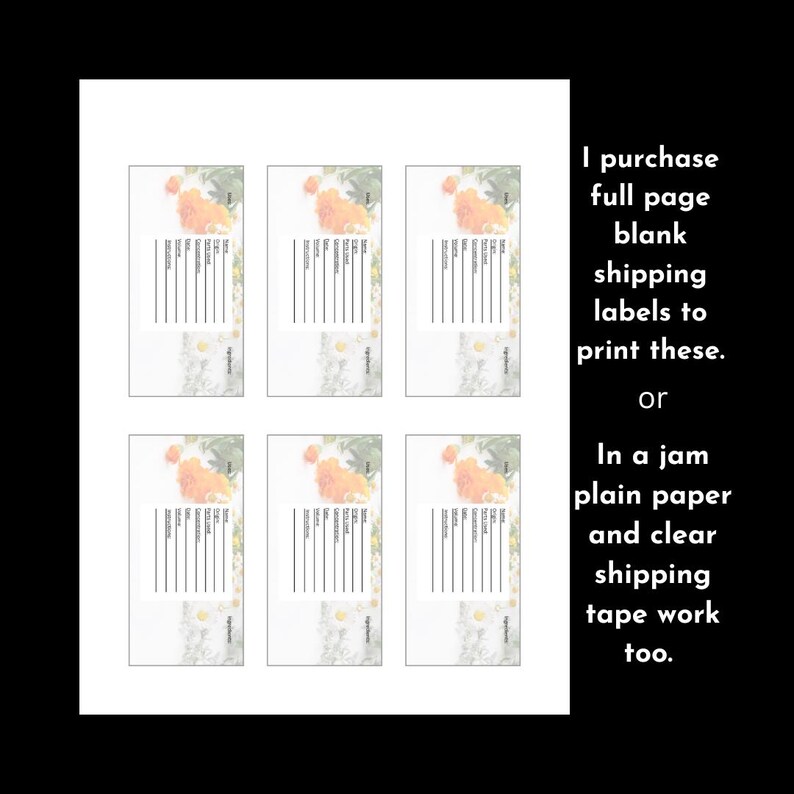 Printable & Fillable Tincture Labels – Herbalist’s Essentials, Ink ...