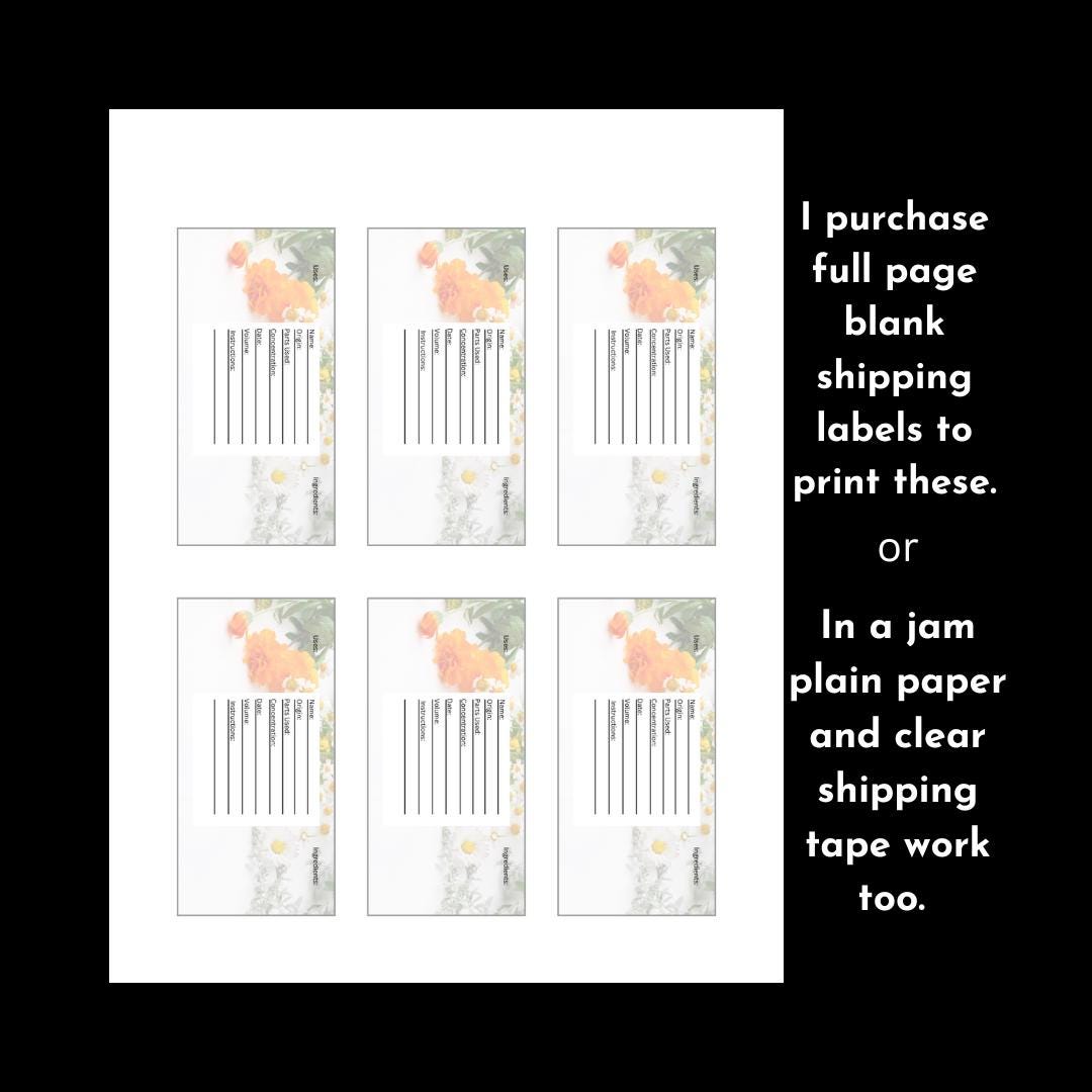 Printable & Fillable Tincture Labels – Herbalist’s Essentials, Ink ...