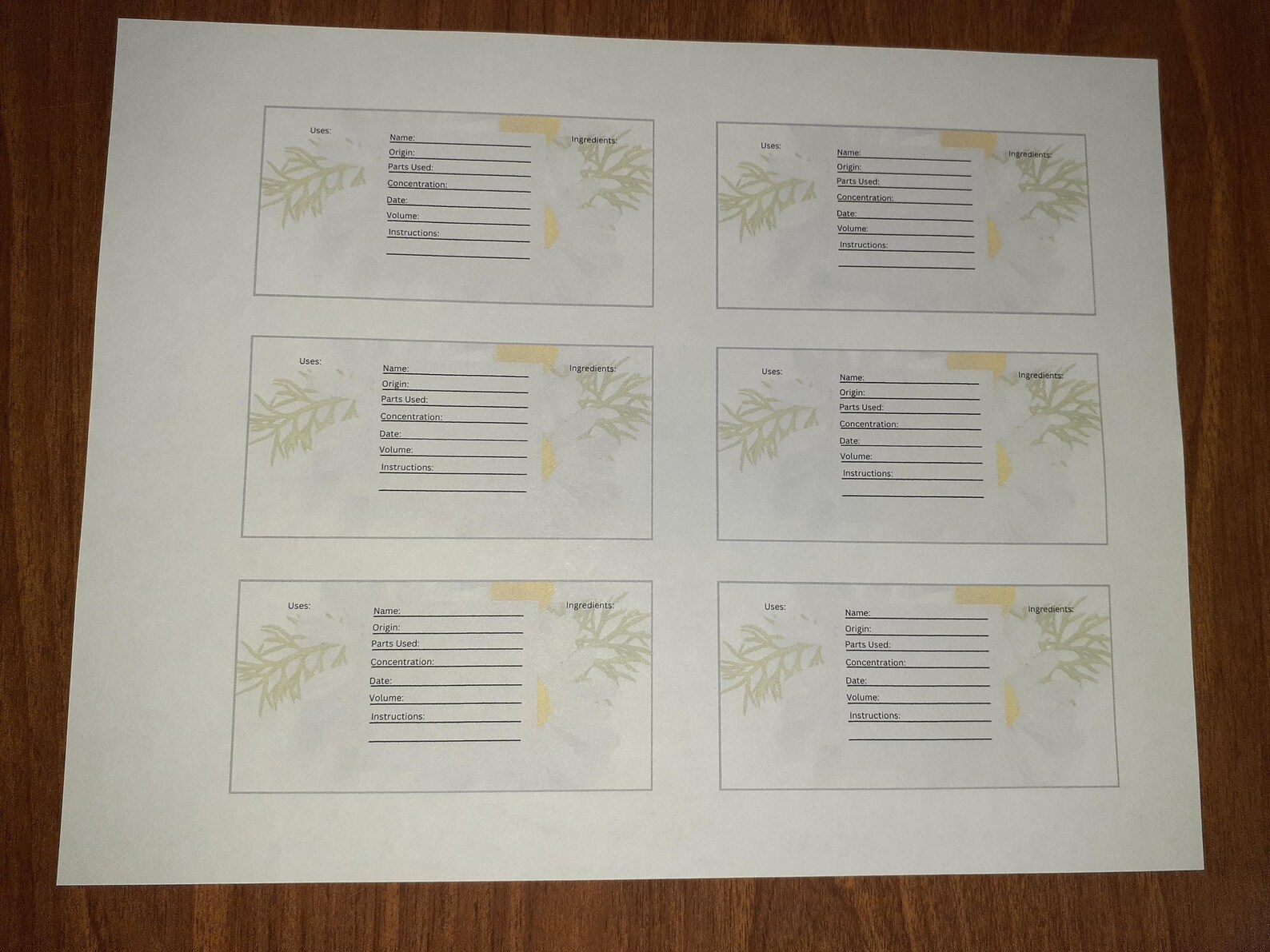 Printable & Fillable Tincture Labels – Herbalist’s Essentials, Ink ...