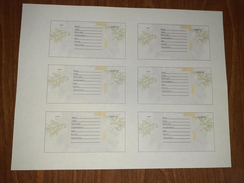 Printable & Fillable Tincture Labels – Herbalist’s Essentials, Ink ...