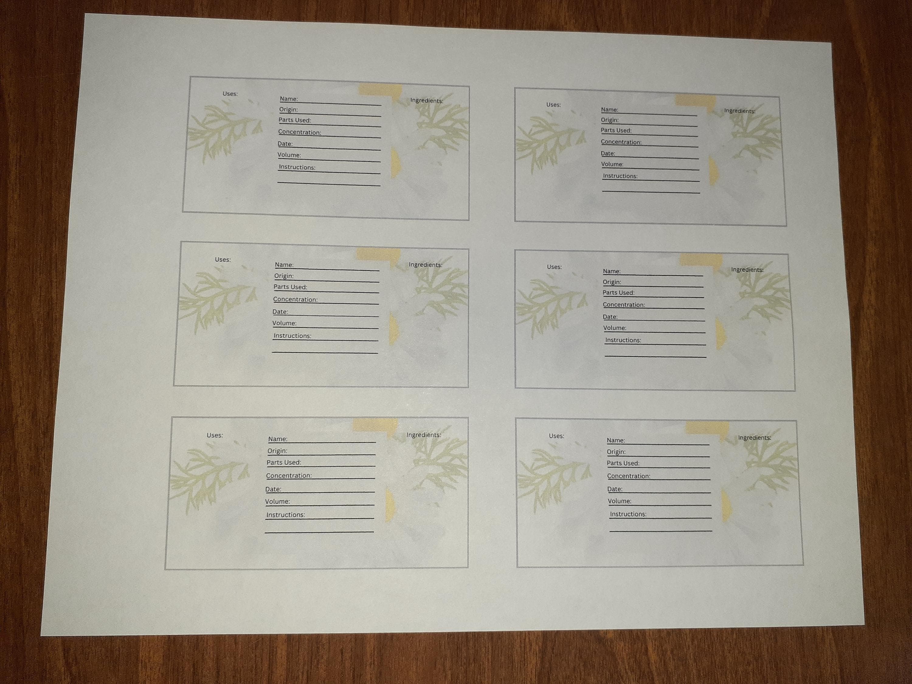 Printable & Fillable Tincture Labels – Herbalist’s Essentials, Ink ...