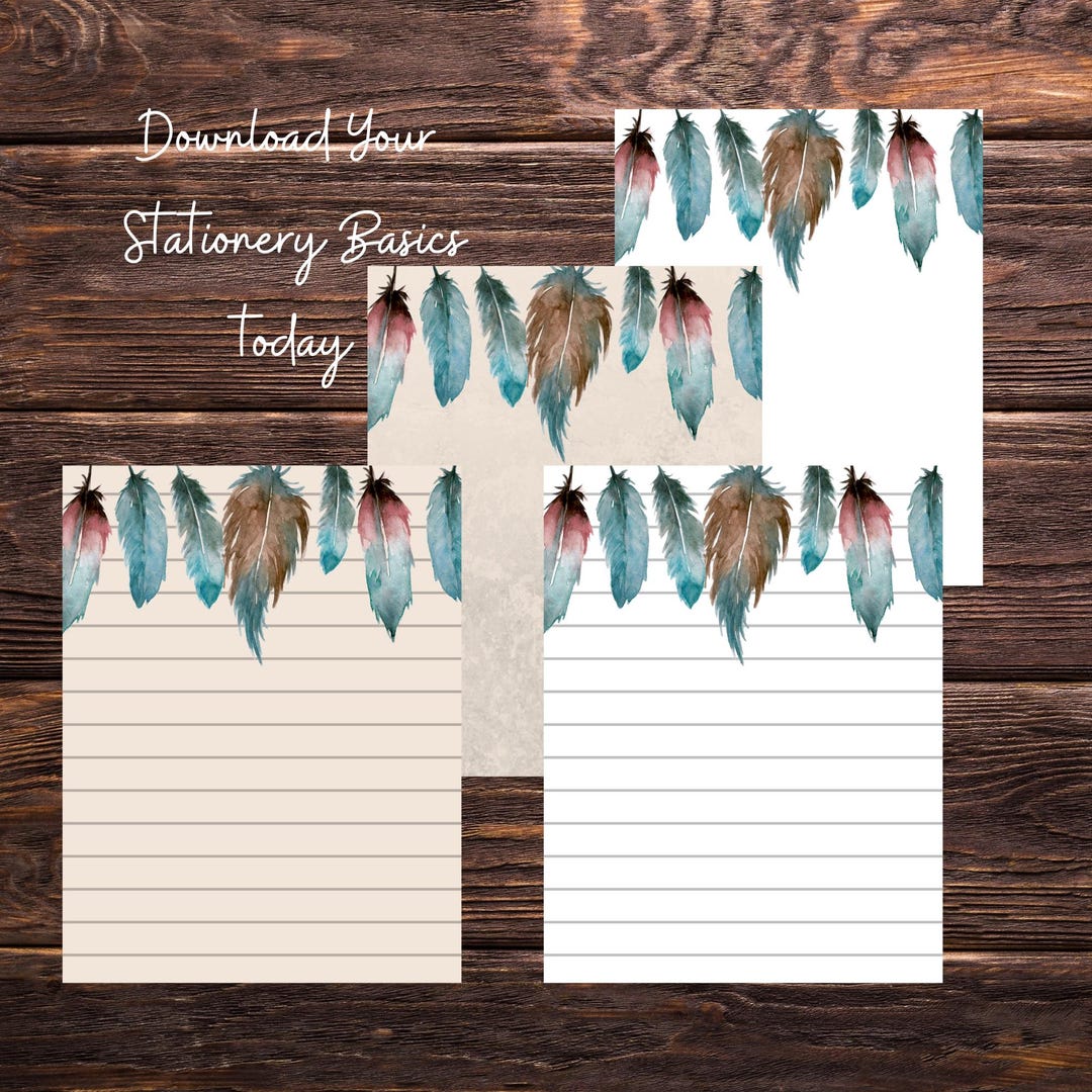 Stationery Feather Basics - Etsy