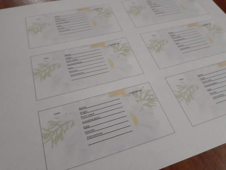 Printable & Fillable Tincture Labels – Herbalist’s Essentials, Ink ...