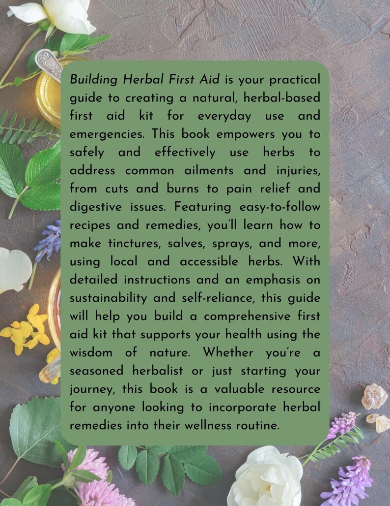 Building Herbal First Aid Guide - Etsy