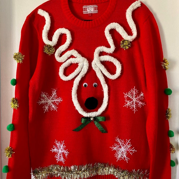 Reindeer Sweater - Etsy
