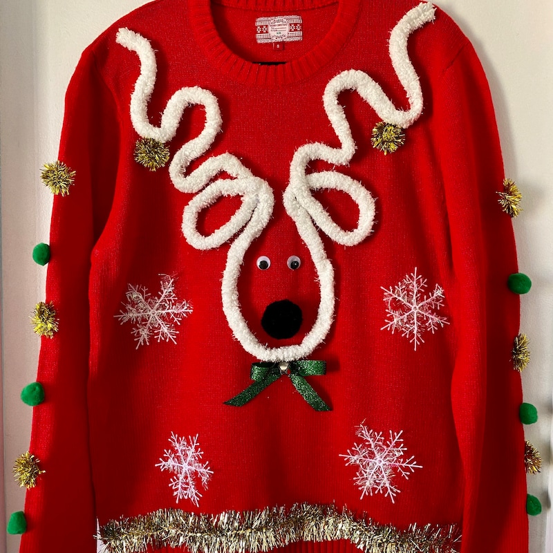 Reindeer Sweater - Etsy