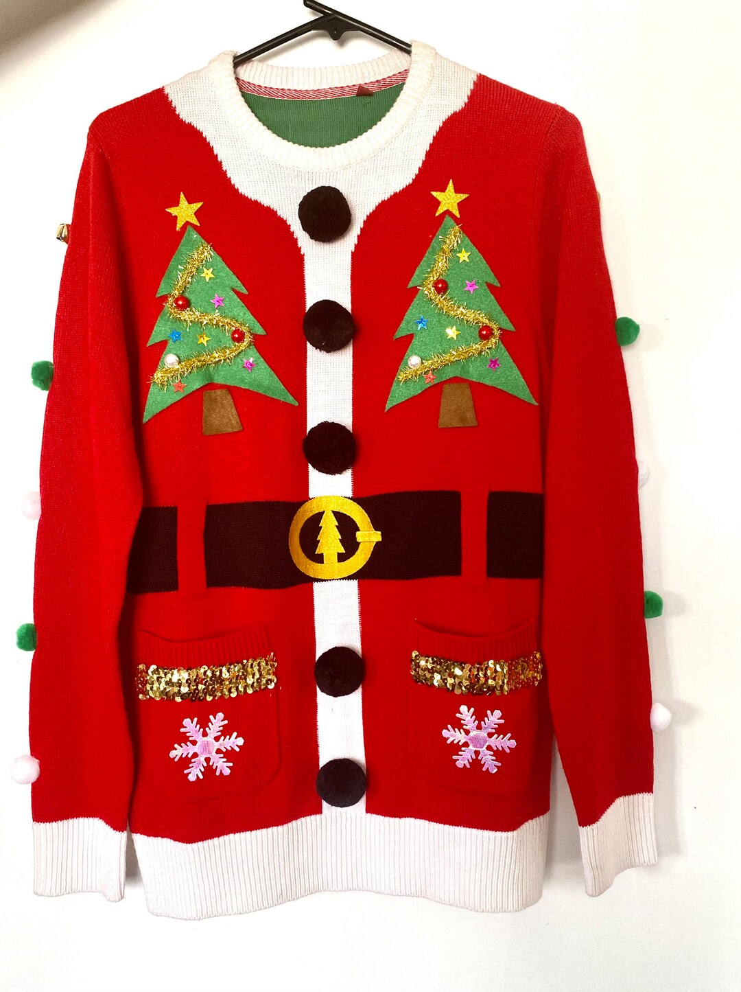 Ugly Christmas Sweater, Handmade Christmas Sweater ,christmas Tree Ugly ...