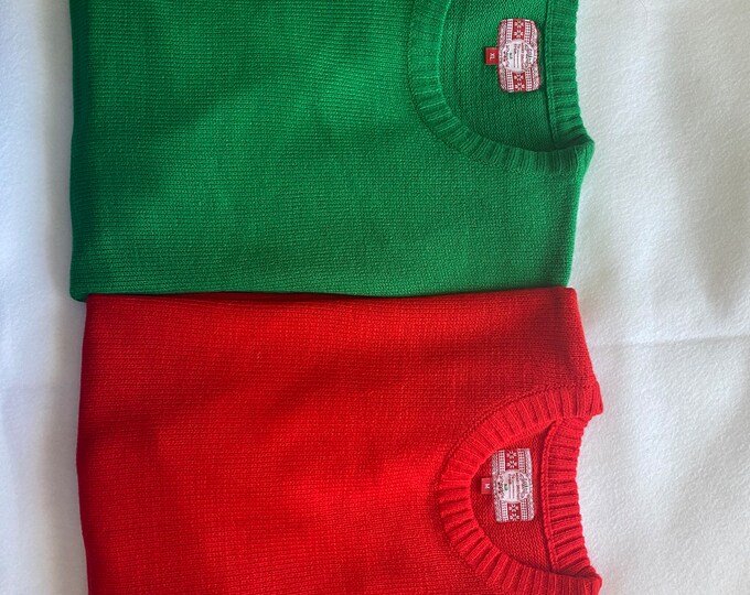 New Red Knit Sweater,new Green Knit Sweater, Red Pullover,green ...