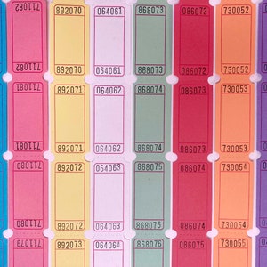 Retro Blank Tickets 240 Total 30 of Each Color for Junk Journaling ...