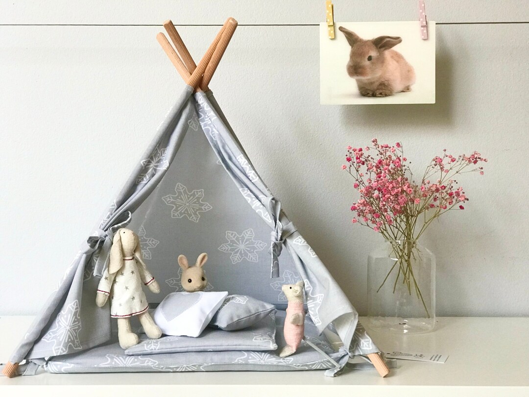 Handmade Doll Teepee Tent – Mini Play Set With Bedding - Etsy