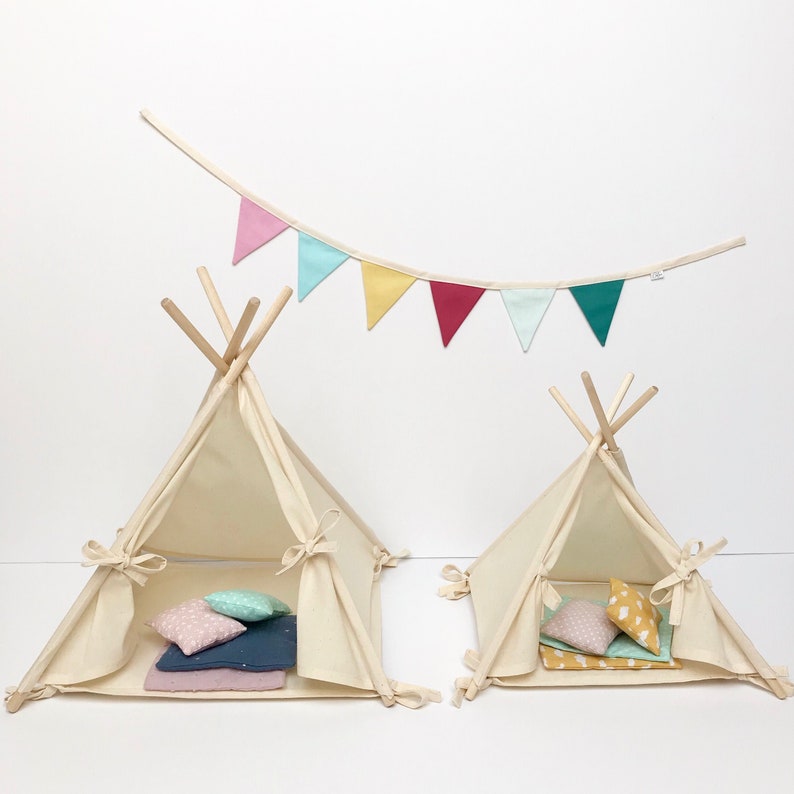 Mini Teepee Tent for Dolls – Eco Cotton Boho Dollhouse Decor - Etsy