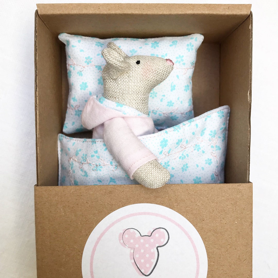 Linen Mouse Doll – Handmade Stuffed Toy With Bedding - Etsy